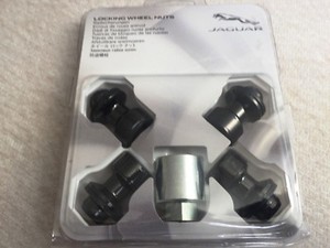GENUINE JAGUAR XE XF F-TYPE XJ LOCKING WHEEL NUT SET BLACK NEW LOCK ...