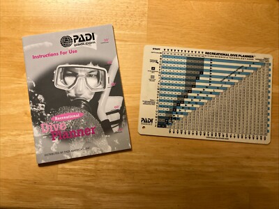 PADI Recreational Dive Planner / Instructions Book Scuba (Imperial) | eBay