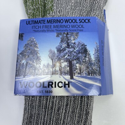Woolrich Ultimate Merino Wool Sock Khaki/Green Size Large Men’s 8-12 ...