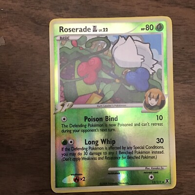 Pokemon - Roserade [GL] - 12/111 - Holo Rare - Reverse Holo - Rising ...