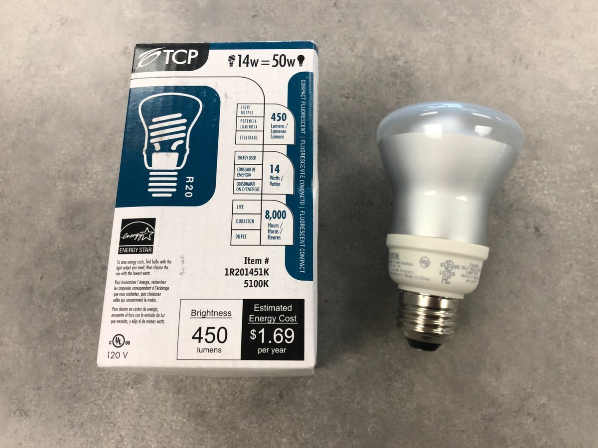 Tcp Compact Fluorescent Light Bulb A15 25W 50K E26 FROST 95CRI | LED