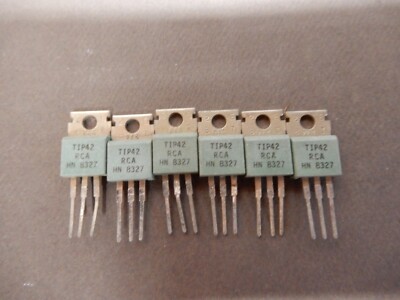 RCA TIP42A green Transistors Qty 6 NOS Silicon PNP | eBay