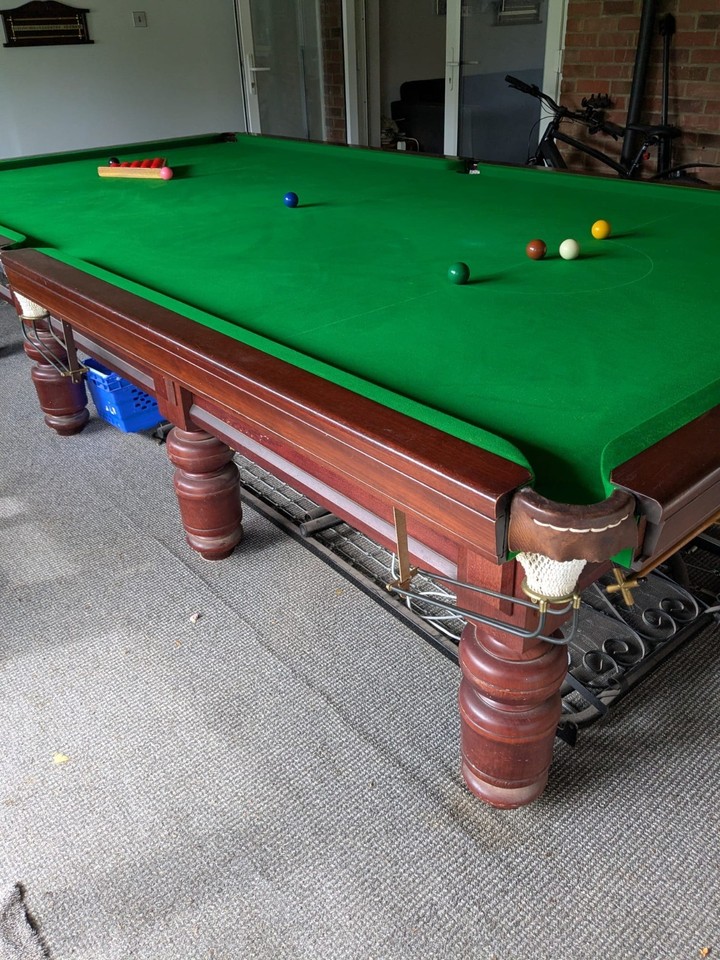 snooker table full size with balls and cues ,great quality table | eBay UK