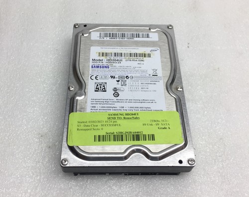 SAMSUNG HD204UI 3.5" 2TB SATA 3 Desktop Hard Disk Drive HDD | eBay