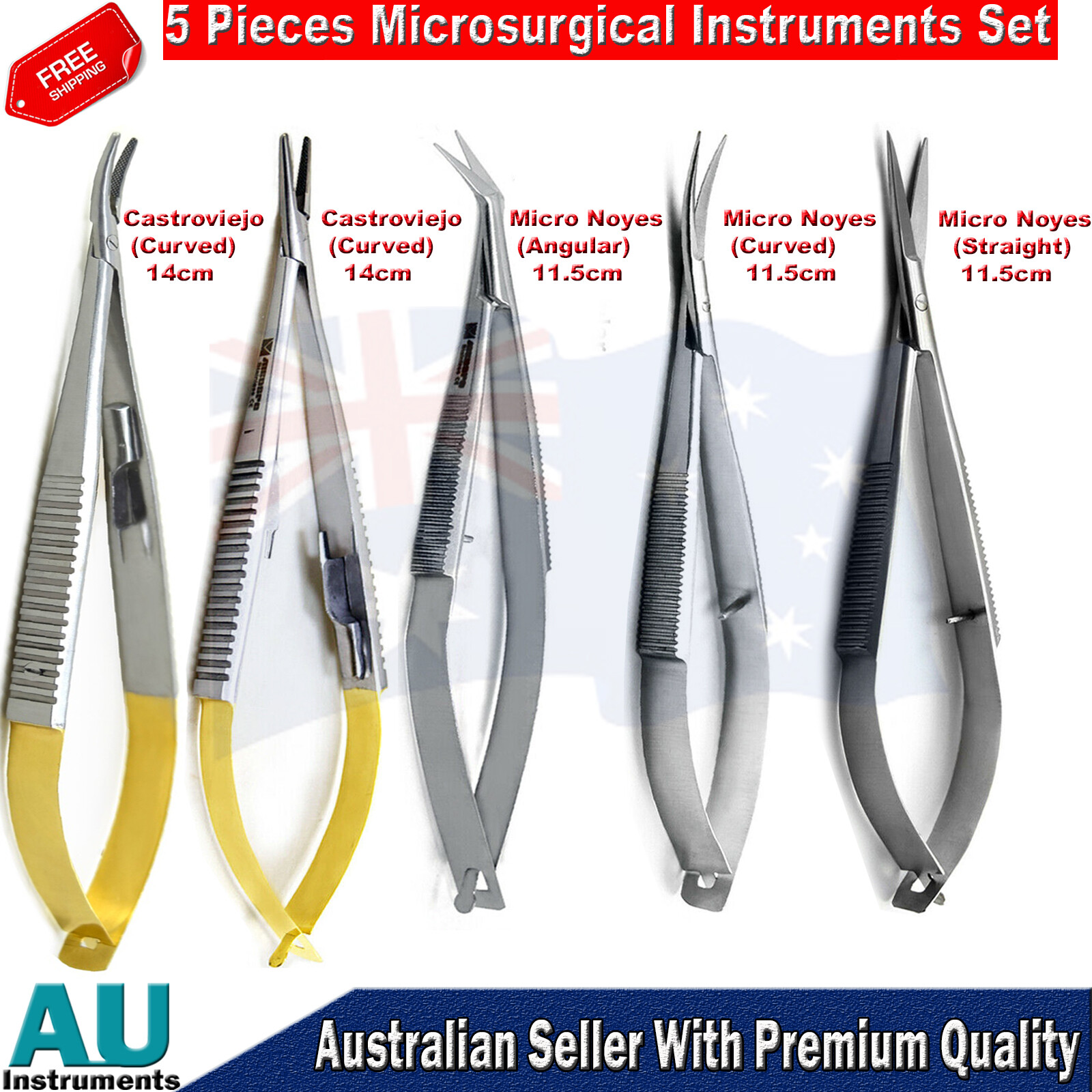 Micro-Surgical Dental Castroviejo Needle Holder Noyes Suture Dissecting Scissors | eBay