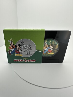 Niue Islands 2021 2 $ Disney - Mickey & Goofy Night City 1 Oz Silver ...