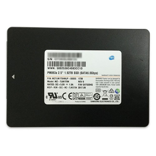 SAMSUNG PM863A SSD 2.5" SATA 3 6GB/s 1.92TB Internal Solid State Drive ...