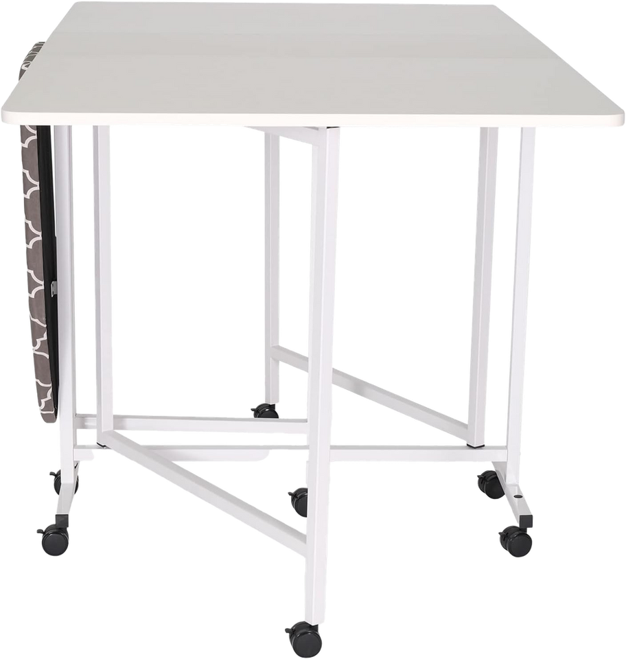 Arrow Sewing Millie Folding Cutting Table with Ironing Board and Wheels ...