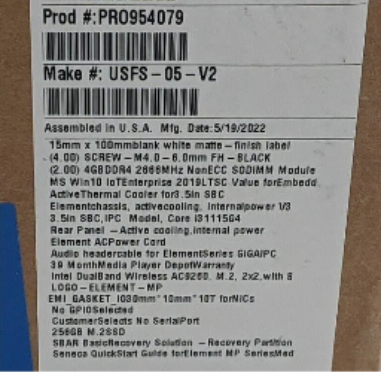 Seneca USFS-05-V2 HDN Element Series Signage Streaming PC Media Player ...