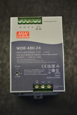 Mean Well WDR-480-24 DC Power Supply (24VDC / 20A) | eBay