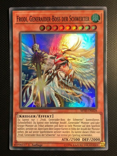 YUGIOH!! Frodi, Generaider-Boss Der Schwerter MYFI-DE028! Super Rare ...