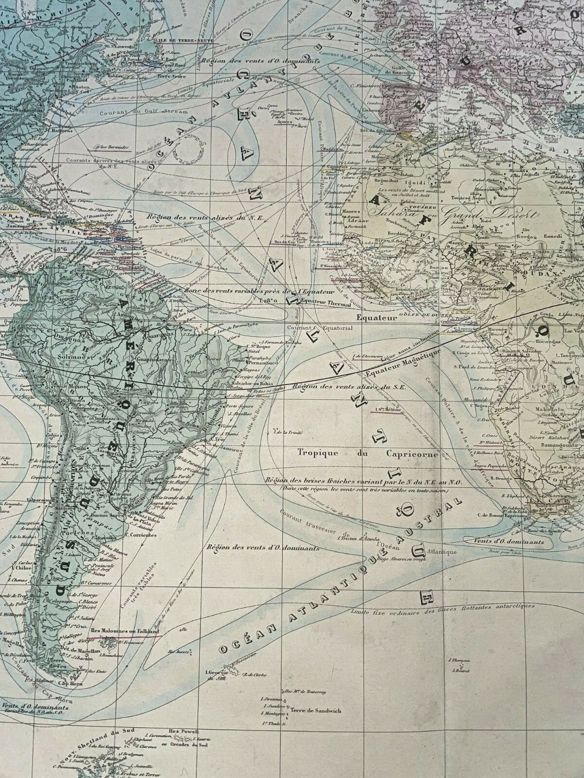 WORLD MAP DUFOUR c. 1840 LARGE ANTIQUE ENGRAVED MAP 19th CENTURY | eBay