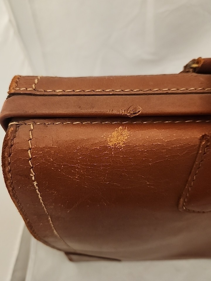 Vintage Bosca Built Brown Leather Cowhide Briefcase | eBay