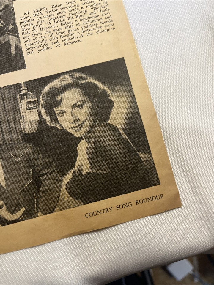 Rosalie Allen, Kay Starr, Foley Britt, Country Music Duet Magazine ...