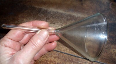 VINTAGE ANTIQUE GLASS FUNNEL LAB WARE BUSINESS INDUSTRIAL USA GLASSWARE ...