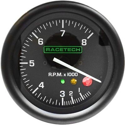 Racetech Shift Light Tachometer Rev Counter 80mm Stepper Motor 0-8Krpm ...