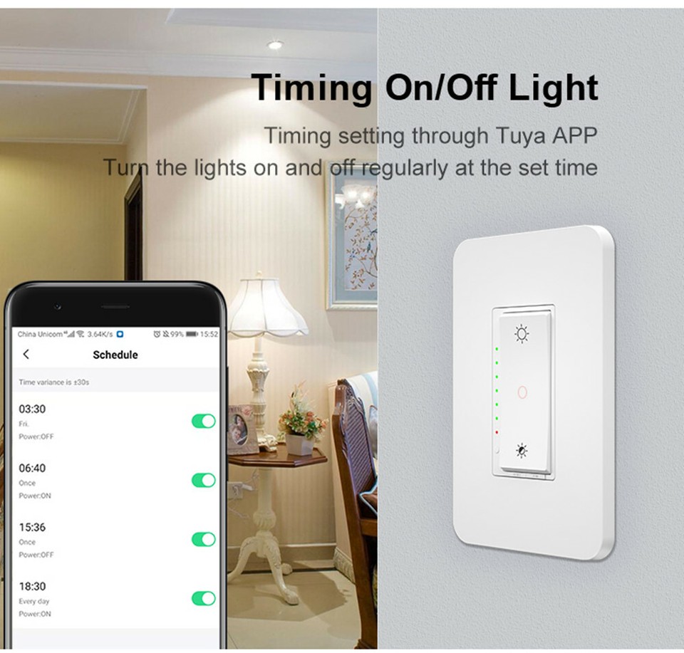 Smart WIFI Light Switch Remote Alexa Google Home IFTTT Voice Control ...