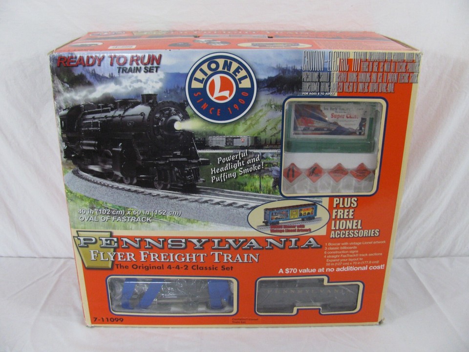 Lionel Trains O Gauge Pennsylvania Flyer Freight Set w/ Bonus Boxcar #7 ...