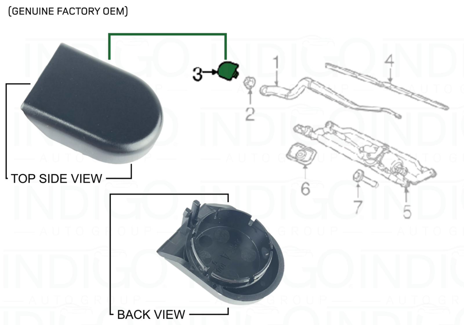 2014-2021 Range Rover SPORT Front Wind Shield Wiper Arm Pivot Cap SPORT ...