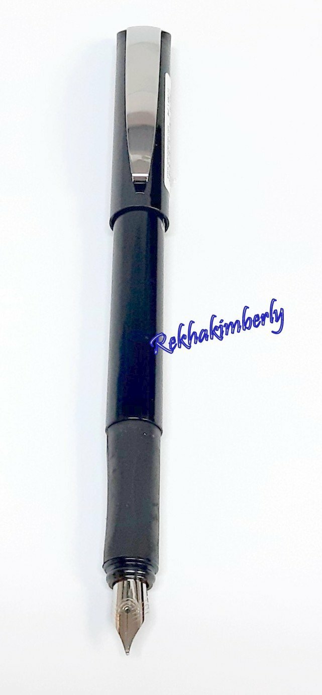 Schneider Smart Fountain Pen, Stainless Steel nib Medium Black Blue Ink ...