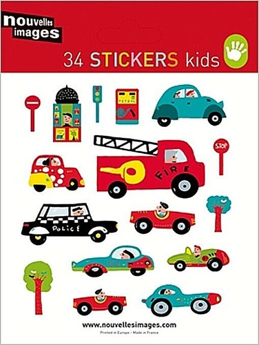 Stickers scrapbooking Voitures 2 planches sous blister de 16 cm x 12 cm ...