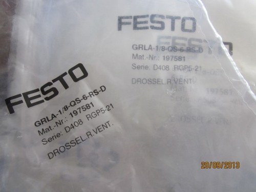 1 PCS NEW FESTO Gas Fitting GRLA-1/8-QS-6-RS-D 197581 | eBay