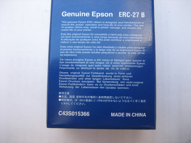 Ribbon Original Epson Erc-27b Black Tm-290 II U295 Omron Sp-60 Casio ...