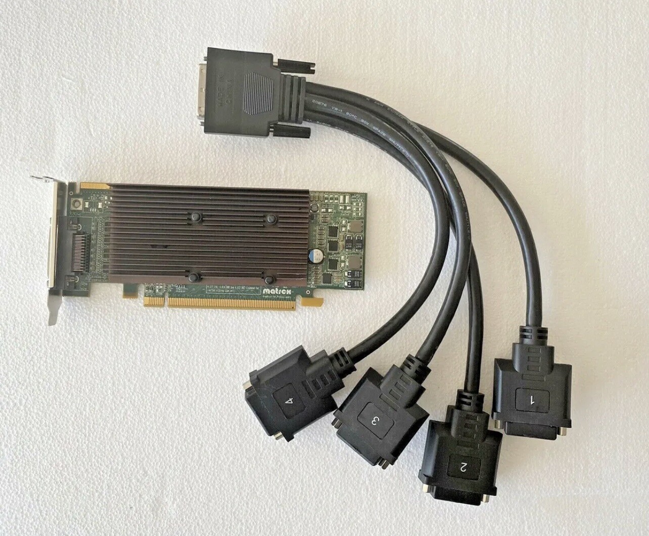 Matrox M9140 512MB GDDR2 M9140-E512LAF REV B PCI Express PCI-e Quad ...