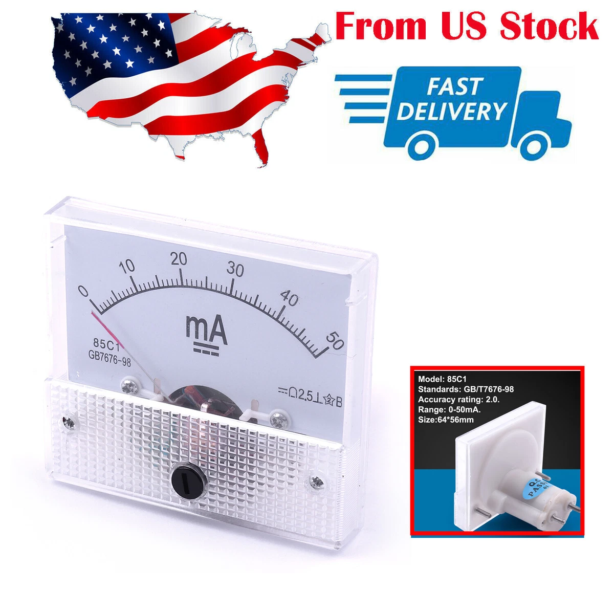 Analog Amp Meter Panel