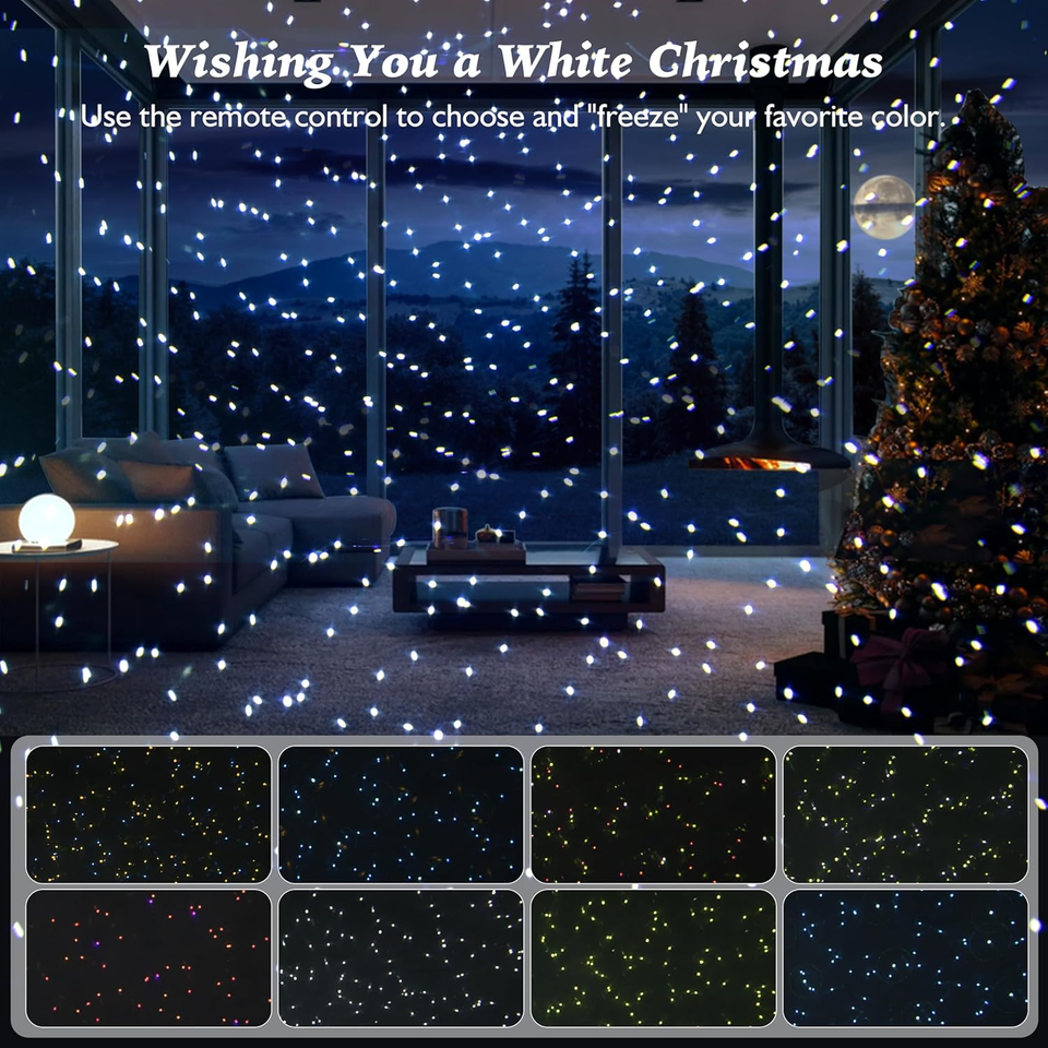 Christmas Outdoor Firefly Lights Projector, White Laser Fairy Lights ...