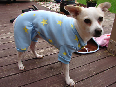 Blue Dog pyjamas 25cm small to 30cm medium dogs, fleece, 4 legs NEW ...
