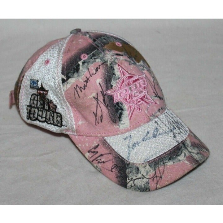 AUTOGRAPHED Professional Bull Riders Hat PBR Camo Pin… - Gem