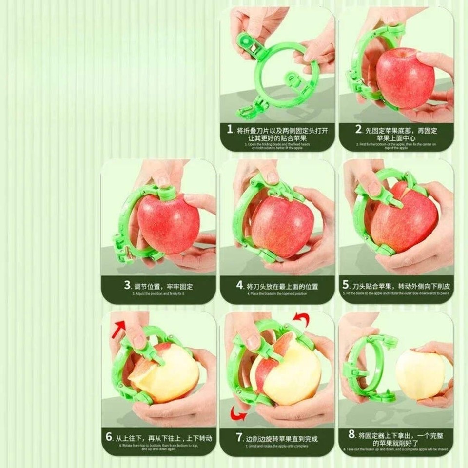 Handheld Rotating Peeler Kitchen Gadget for Apple Pear Potato Fruit ...