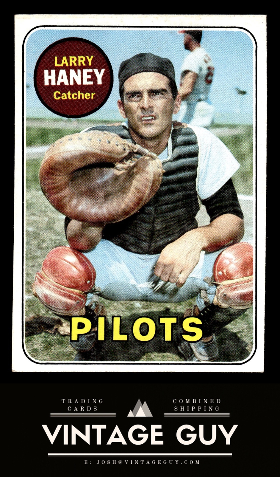1969 Topps #209 Larry Haney Vintage Seattle Pilots Baseball Card | eBay