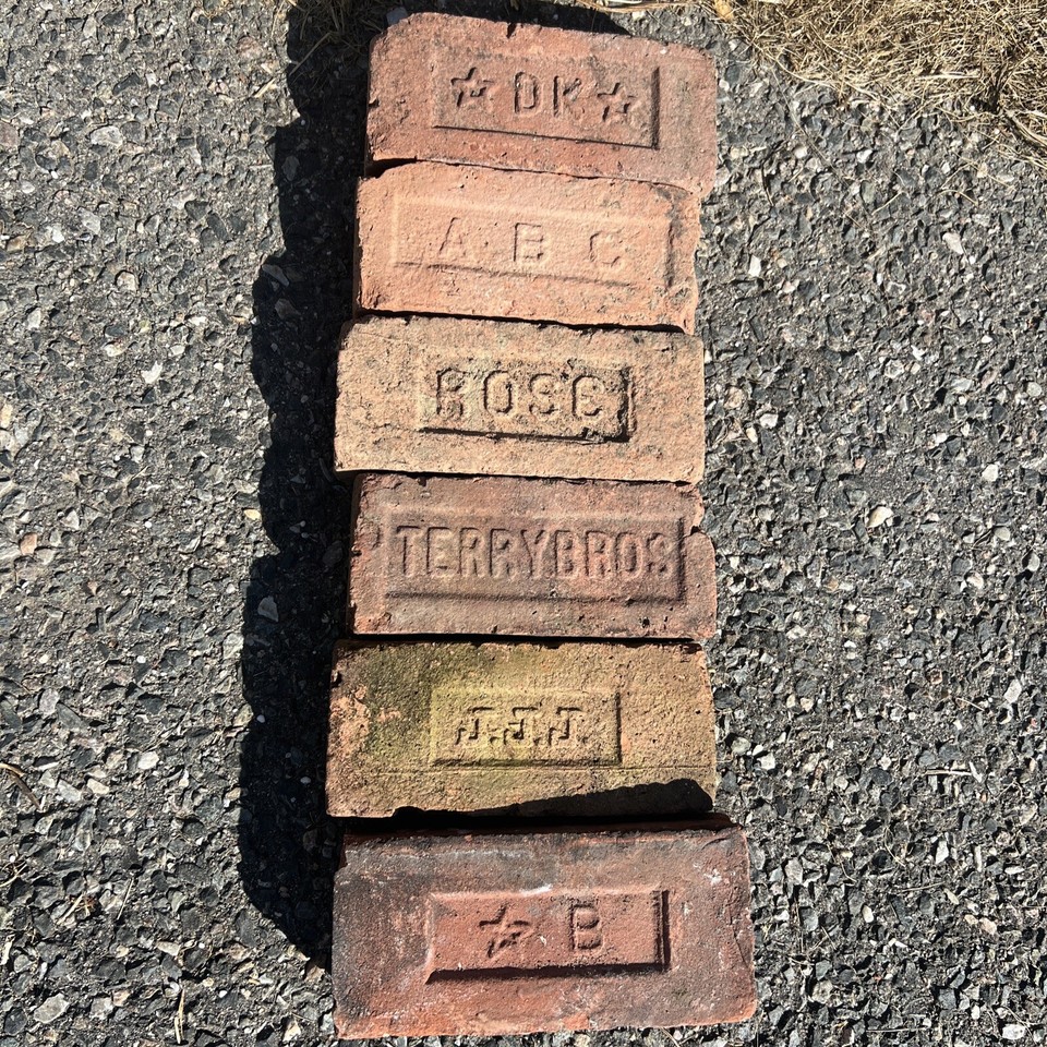 Rare 130 Yr Old Collector Bricks Six Unique Historic Clay Bricks ...