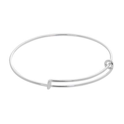 Sterling Silver Expandable Bangle Plain Simple Adjustable Beach Summer ...