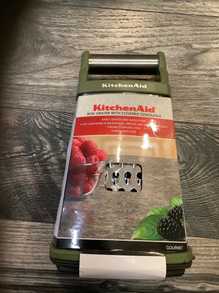 KitchenAid box grater olive green with storage container new | eBay