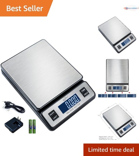 Digital Postal Scale Stainless Steel 90 LB Capacity Tare Hold Function ...