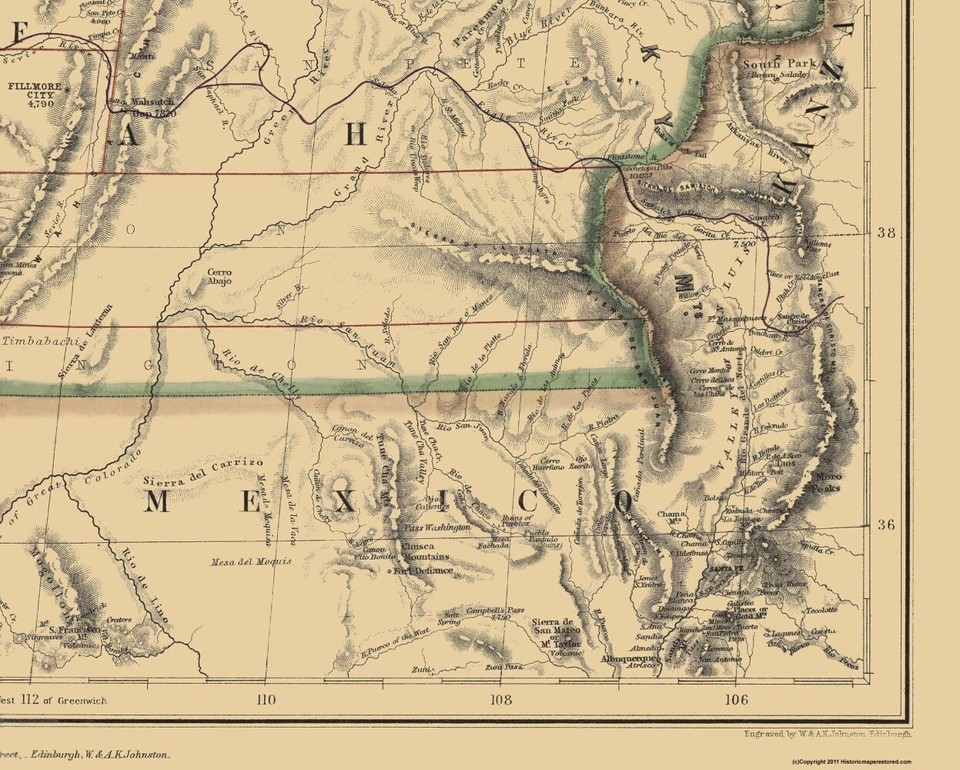 Historic State Map - Utah Territory - Rogers 1857 - 28.69 x 23 | eBay