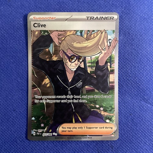 Pokemon Paldean Fates Clive 227/091 Ultra Rare Card - NM | eBay