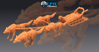 Wolf Sled | Epic Miniatures | RPG Wargaming 3D Printed Miniature | eBay