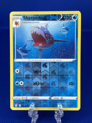 Pokémon TCG Sharpedo Evolving Skies 036/203 Reverse Holo Rare English ...