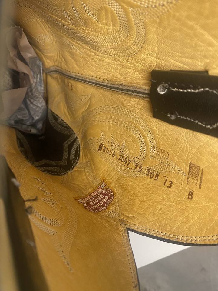 VINTAGE NOCONA NATURAL PYTHON SNAKE COWBOY BOOTS EXOTIC WESTERN BOOTS ...