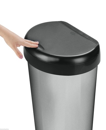 SILVER MODA BIN - TOUCH TOP - ITALIAN STYLE - KITCHEN / OFFICE BIN ...