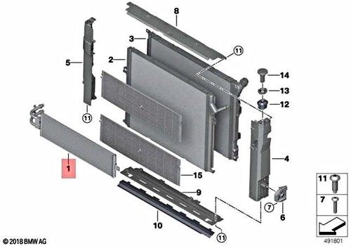 Genuine BMW F22 F23 F30 F32 F36 330e 340i 340iX 440i 440iX Radiator ...