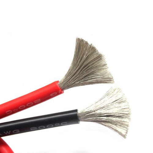 Black/Red Silicone Wire Cable 10 12 14 16 18 20 22 24 26 28 30 AWG 1 ...