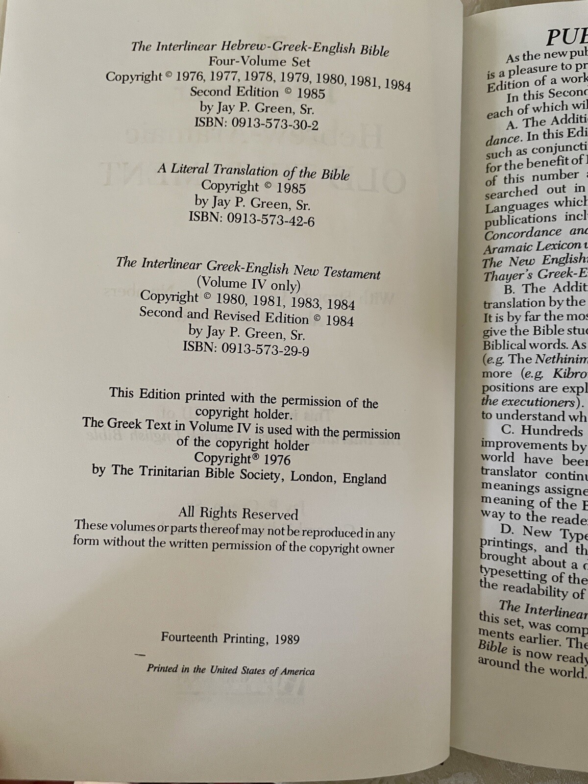 The Interlinear Hebrew-Greek-English Bible Complete Set Hardcovers Jay ...