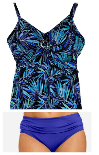 LOT (2) Kenneth Cole St Johns Bay Swimsuit Sz 18 2X 2 pc. Tankini ...