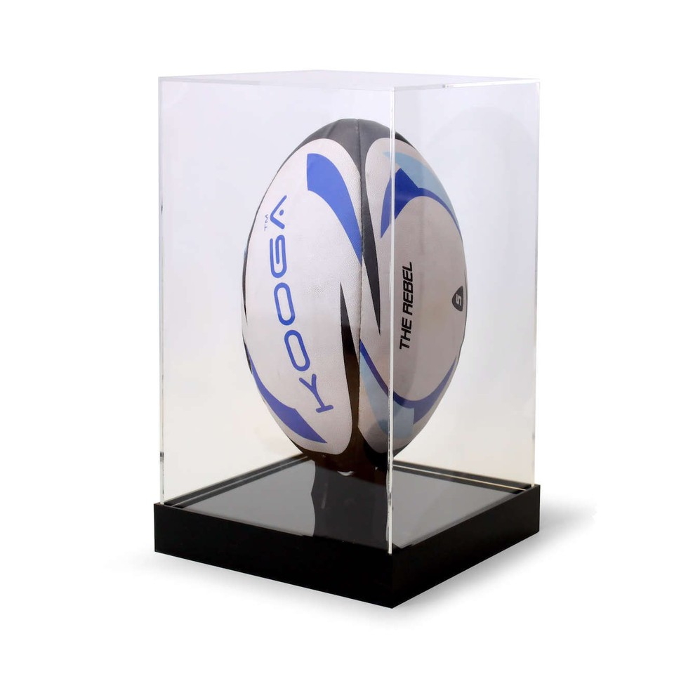 Rugby League Ball Display Case Signed Rugby Ball Stand Horizontal ...