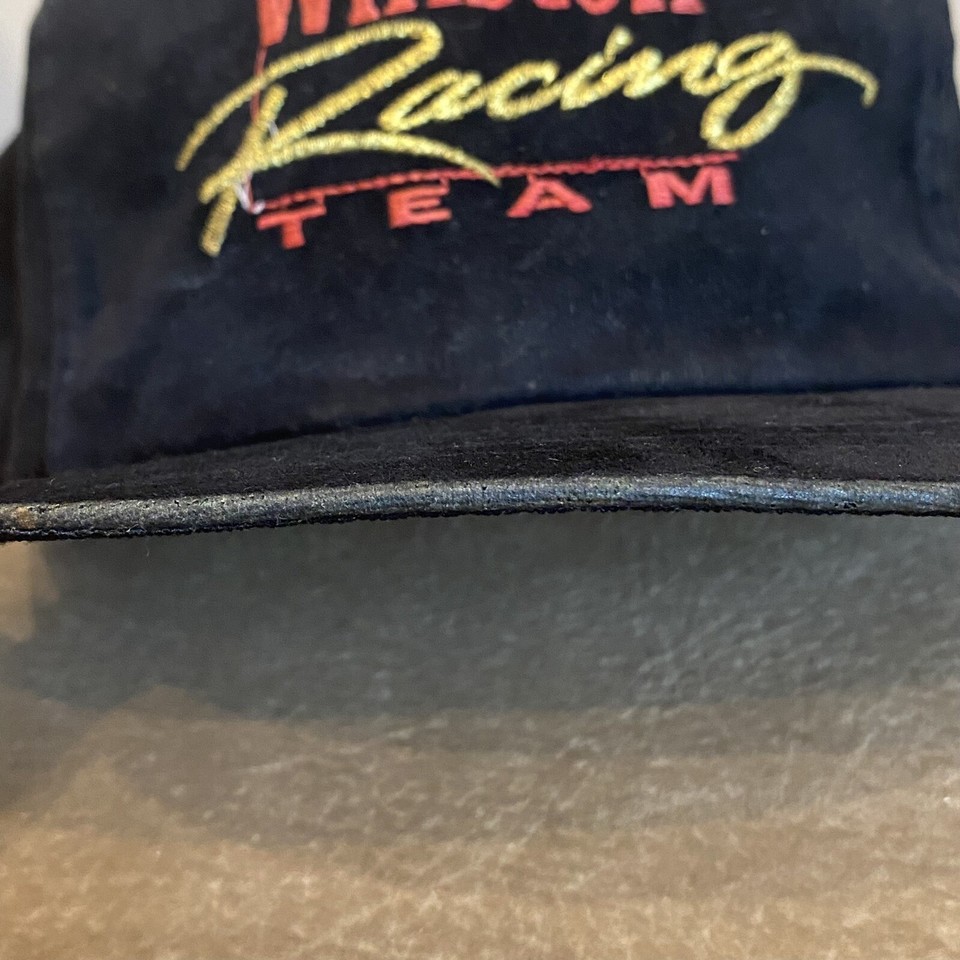 Vintage Winston Racing Team Hat Cap Men’s Black Snapback Velvet ...